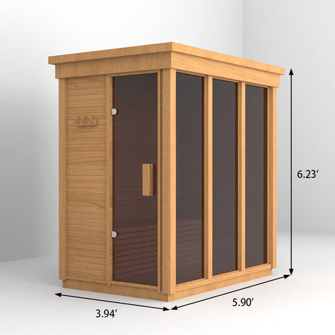 SAUNAONES® Square Sauna Minimalist Refresh 2 – Saunaones